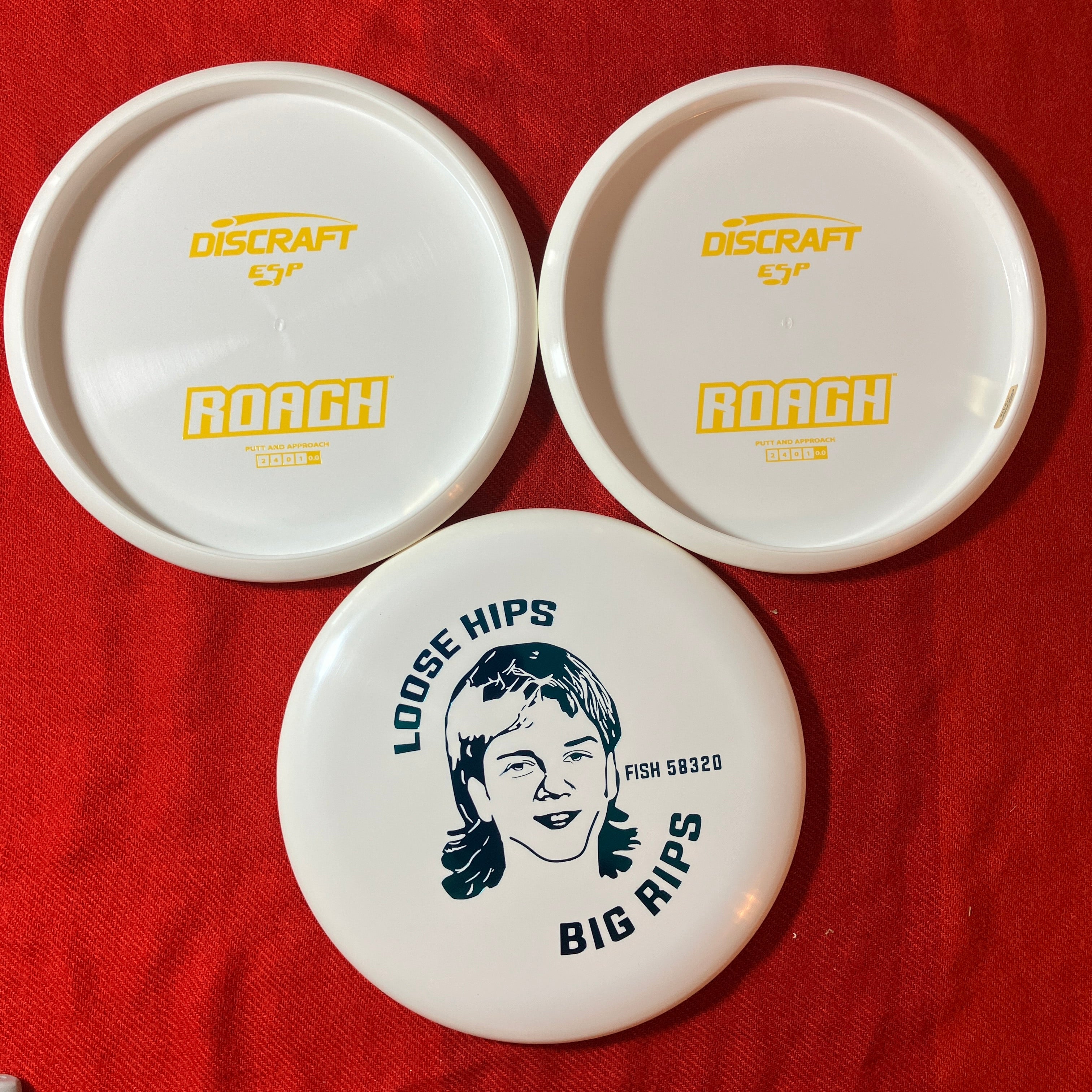 2024 White ESP Roach, Bottom Stamped -- Fish Tour Fundraiser – Fish's Disc Golf Store